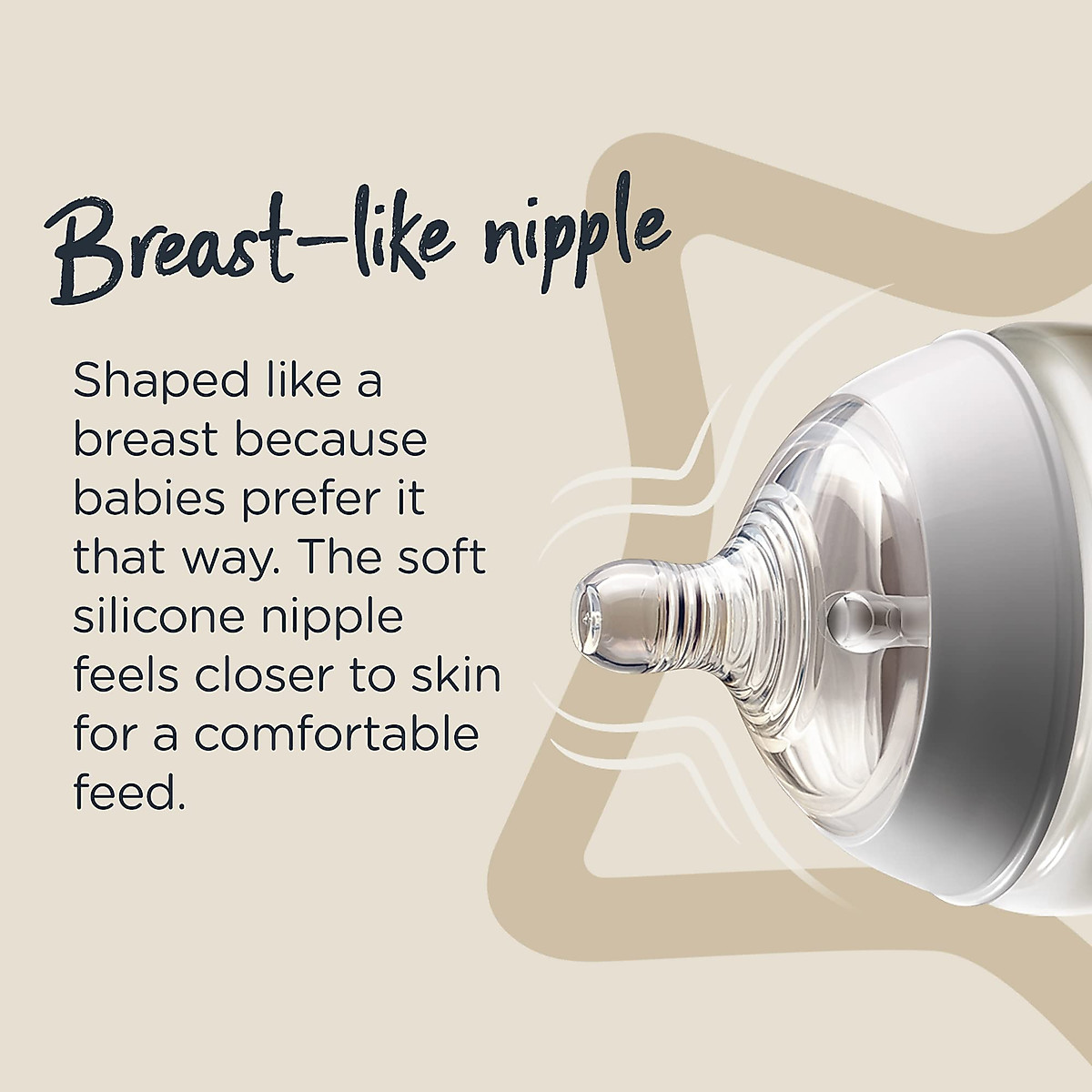 Tommee Tippee Closer to Nature Baby Bottles, Slow Flow Breast-Like Nipple with Anti-Colic Valve, 9oz, 6 Count, Clear