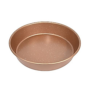 casaWare Ceramic Coated NonStick 9-Inch Round Pan, Rose Gold