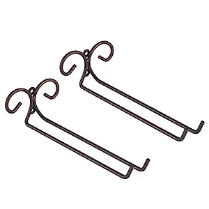 Wine Glass Racks, 2Pcs Single Row Stainless Steel Wall-Mounted Wine Glass Rack Hanger Bar Home Cup Glass Holder By Hmane (Steel)