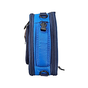 Titan Deep Freeze Expandable Lunch Box with 2 Ice Walls, Blue,Gray, Black, 14x14x14