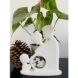 3MAZINGS Ultrasound Picture Frame Gender Reveal New Parents Pregnant Mom Pregnancy Love Gifts Baby First Sonogram Frames (Ultrasound Picture Frame - Family of 4)