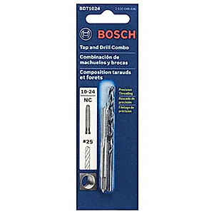 BOSCH BDT1024 10-24 Plug Tap and No. 25 Drill Bit Combo Set