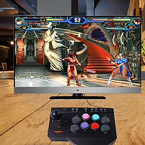 PXN Arcade Fight Stick Joystick for Xbox One, Xbox Series X|S PC,Switch,PS4,PS3,Android TV Box, Nintendo,Windows,with USB Port,Turbo & Macro Functions Game Controllers