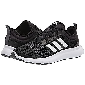 adidas Women's Flex 2 Running Shoe, Black/White/Grey, 8.5