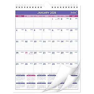 2023-2024 Wall Calendar - 18 Months Calendar 2023-2024 from Jan. 2023 - Jun. 2024, 8.5" x 11", Twin-Wire Binding, Ruled Blocks with Julian Dates, Perfect Wall Calendar for Organizing