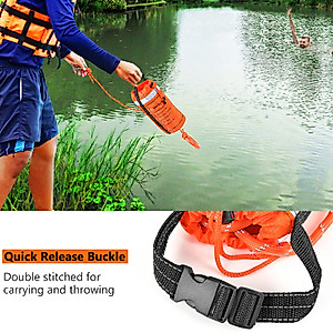 NTR Water Rescue Throw Bag with 70 Feet of Rope in 3/10 Inch Tensile Strength Rated to 1844lbs, Throwable Device for Kayaking and Rafting, Safety Equipment for Raft and Boat