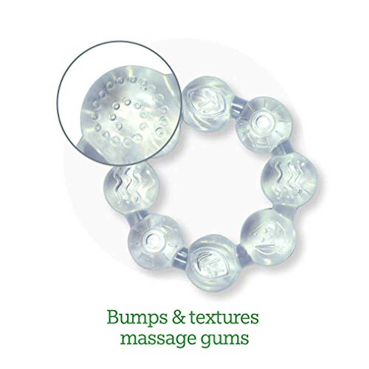 green sprouts Cooling Teether | Soothes Gums & Promotes Healthy Oral Development | Safer Plastic Filled with sterilized Water, Chill for Extra Relief, Textured Surface to Massage Gums