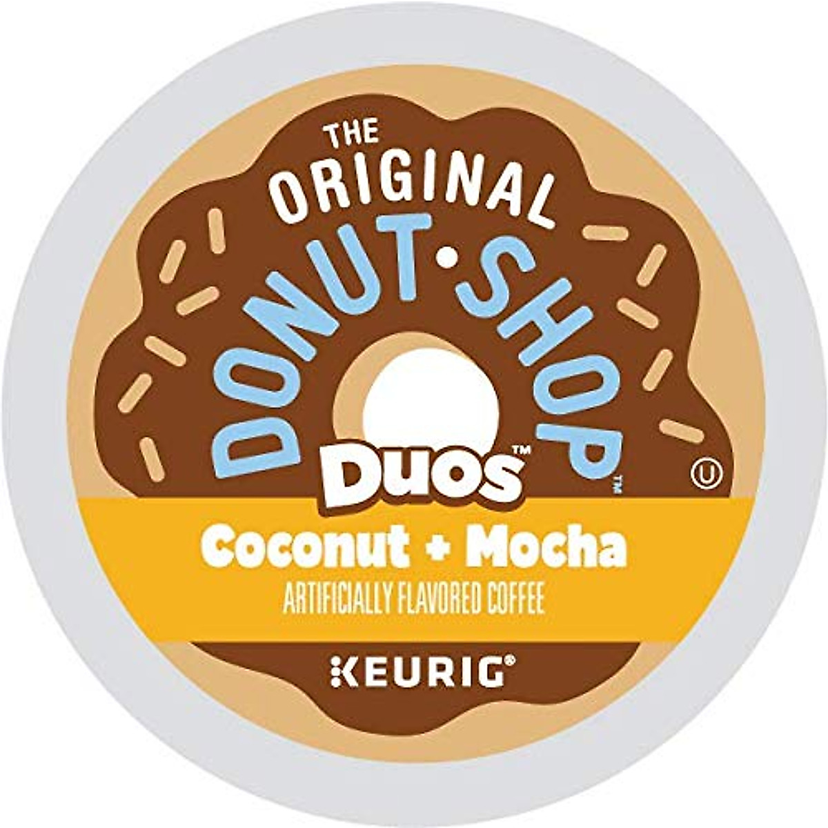 The Original Donut Shop Coconut Mocha, Single-Serve Keurig K-Cup Pods, Flavored Medium Roast Coffee, 12 Count (Pack of 6)