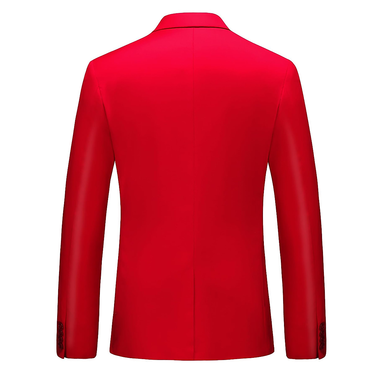 MOGU Mens Slim Fit One Button Casual Blazer Jacket US Size 42 Bright Red