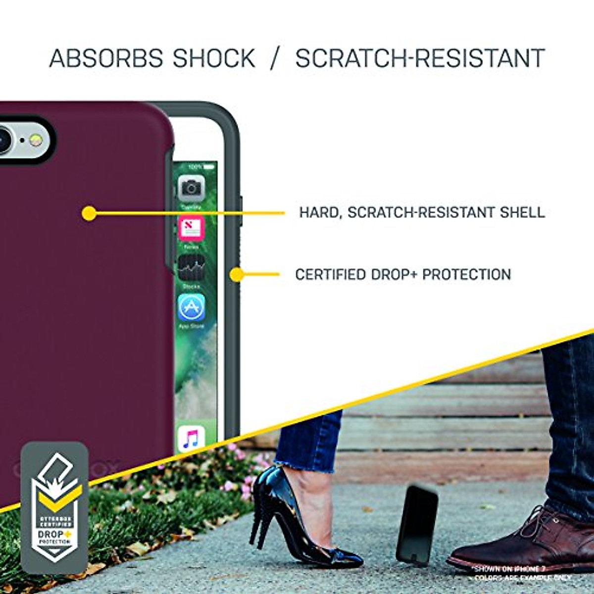 OTTERBOX SYMMETRY SERIES Case for iPhone SE (2nd gen - 2020) and iPhone 8/7 (NOT PLUS) - Retail Packaging - SALTWATER TAFFY (PIPELINE PINK/BLAZER BLUE)