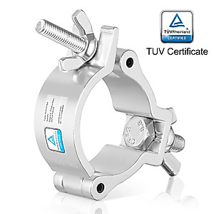 10PCS WorldLite Premium Stage Lights Truss Clamp, 2 Inch Aluminum Truss Light Clamps/Hooks, LED PAR Light Moving Head Beam Spot Clamps, Fit for 48-52mm OD Tube/Pipe Diameter, 220lb Capacity