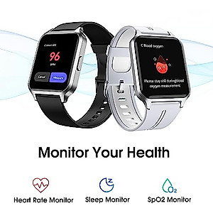 Smart Watch for Women Men, Fitness Tracker with Heart Rate Monitor, Blood Oxygen, Sleep Tracking, Calories Step Counter Fitness Watch IP68 Waterproof Smartwatch Compatible with iOS Android Phones