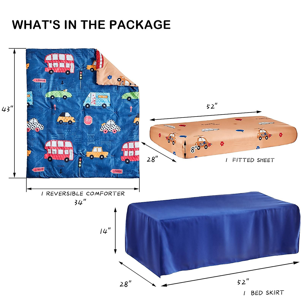 3 Pieces Pinch Pleated Summer Crib Bedding Set Silk Satin Solid Color Gray Cute Baby Comforter with Ruffle Fringe Unisex Pintuck Crib Fitted Sheet with Pillowcases for Boys and Girls