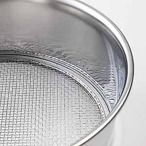 Wazakura 3PCS Soil Sieve Set 8-1/4 inch (210mm), 3 Sieve Mesh Filter Sizes, Bonsai Gardening Tool