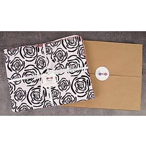 Soimoi 16 Pc Fat Quarter Bundle, Batik Print 18"x 22" DIY Patchwork- 100% Cotton Pre-Cut Quilting Fabric Red,White,Black