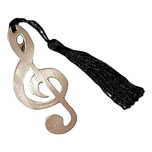 m·kvfa Romantic Music Note Alloy Bookmark Novelty Ducument Book Marker Label Stationery Lovely Music Note Page Markers Metal with Tassels Pendant Gifts Perfect for Gifts
