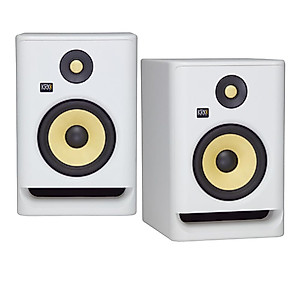 (2) KRK ROKIT RP7 G4 7" Bi-Amped Studio Monitor DSP Speakers White Noise Edition