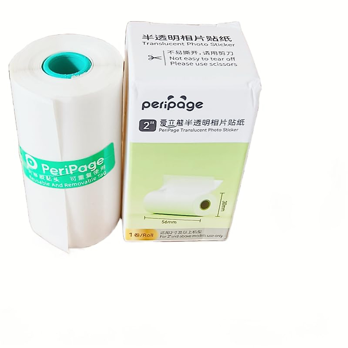 1 Roll/Box Clear Transparent Notes Label Sticker Adhesive Translucent Photo Paper For Peripage A6 Paperang P1 P2 P2S Mini Thermal Printer (56mm * 30mm)