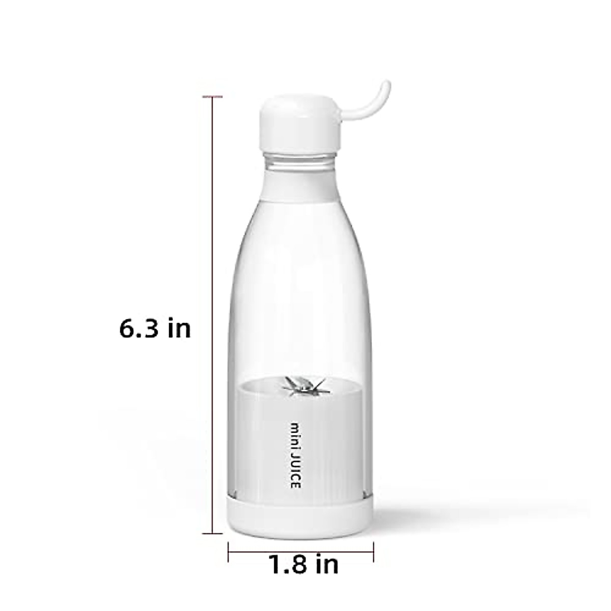 HF OPTPROD Portable Blender for Juice Shakes and Smoothies, Personal Size Blender for Fresh Fruit Veggie Juice Cup with USB Rechargeable & 8 Blades,White