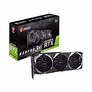 MSI Gaming GeForce RTX 3070 8GB GDRR6 256-Bit HDMI/DP TORX Fan 3.0 Ampere Architecture OC Graphics Card (RTX 3070 VENTUS 3X OC)