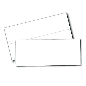 Printable Name Tent Cards - Large 3-1/2" x 11" - Blank Folding Paper for Place Cards/Table Cards - White 80lb Cover - 50 Pack