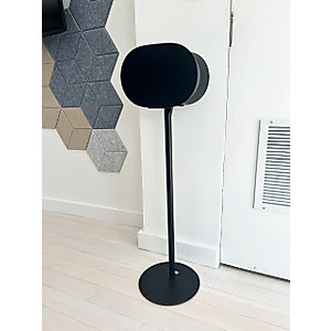 ynVISION.DESIGN Fixed Height Floor Stand Compatible with SONOS Era 100 and Era 300 - Black 2 Pack (Pair)