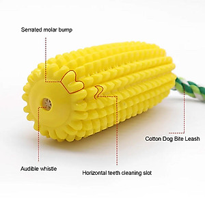 Corn Chew Dog Toy,Dog Chew Corn Toy,Puppy Teeth Chew Corn Stick Toy,Dog Toys for Aggressive Chewers Small Medium Large Breed,Interactive Squeaky Dog Tooth Cleaning Tool Water Float Toy for Any Dogs