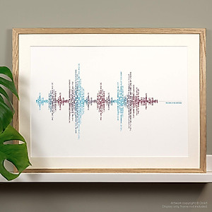 West Ham Stadium Soundwave, Football Typography Print, Sounds of the Terraces Posters, Personalized Gifts