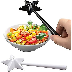 Salt and Pepper Shaker Magic Wands Duo Salt, Black and White, Two-Pack, Halloween, Christmas Kitchen Accessories(black&white)