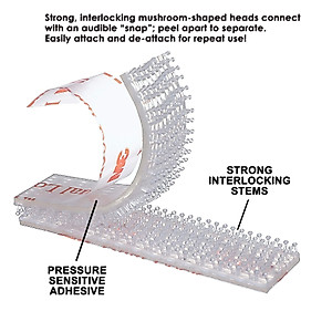 EZPass/I-Pass/Toll Tag Tape Mounting Kit - Peel and Stick Adhesive Strips Dual Lock Tape - 4 Strips (2 Sets) with Alcohol Prep Pad, EZ Tape, EZ Pass Holder Velcro Strips with Adhesive for Windshield