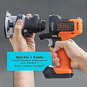 BLACK+DECKER MATRIX Router Attachment, For Plywood, Paneling and Fence Boards, Includes Storage Case (BDCMTRSTFF)