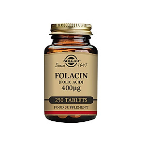 Solgar Folate 666 mcg DFE (Folic Acid 400 mcg), 250 Tablets - Heart Health - Prenatal Support - Non-GMO, Vegan, Gluten Free, Dairy Free, Kosher - 250 Servings