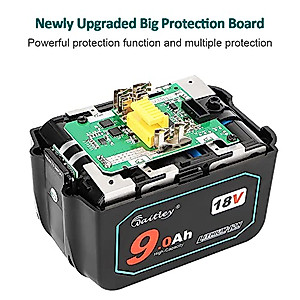 waitley 18V 9.0Ah Replacement Battery Compatible with Makita BL1830 BL1840 BL1850 BL1860 BL1890 Lithium-Ion Battery Tools with LED Indicator