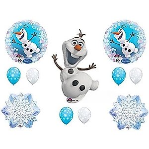 NEW!! OLAF SNOWFLAKES Balloons Birthday party Decoration Supplies Frozen Elsa