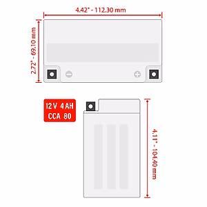 Caltric Agm Battery Compatible with Kymco Mongoose 70 2006 2007 2009