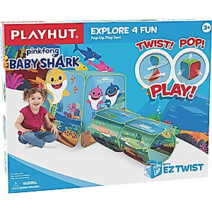 Playhut Pinkfong Baby Shark Explore 4 Fun Pop-Up Play Tent Preschool Gift for Kids - Amazon Exclusive