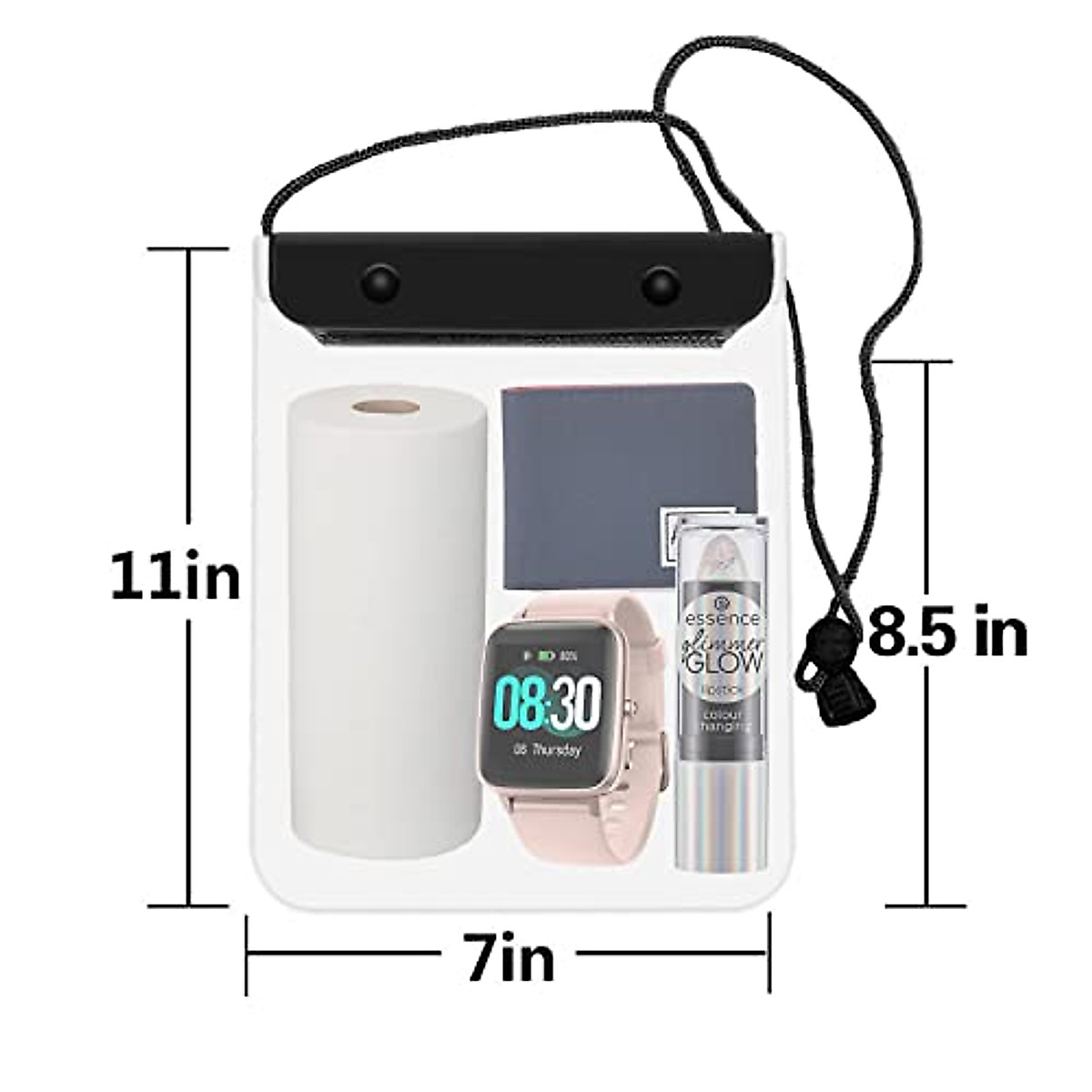 FECEDY 4 Packs Universal Waterproof Case Big Phone Dry Bag Pouch Tablet case for 2pcs iPhone 14 13 12 11 Pro Xs/XR/X/Max Plus Samsung Galaxy and Fits Smartphones Multicolor