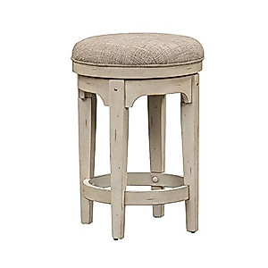 Liberty Furniture INDUSTRIES Morgan Creek 4 Piece Set (1-Console 3-Stools), Antique White