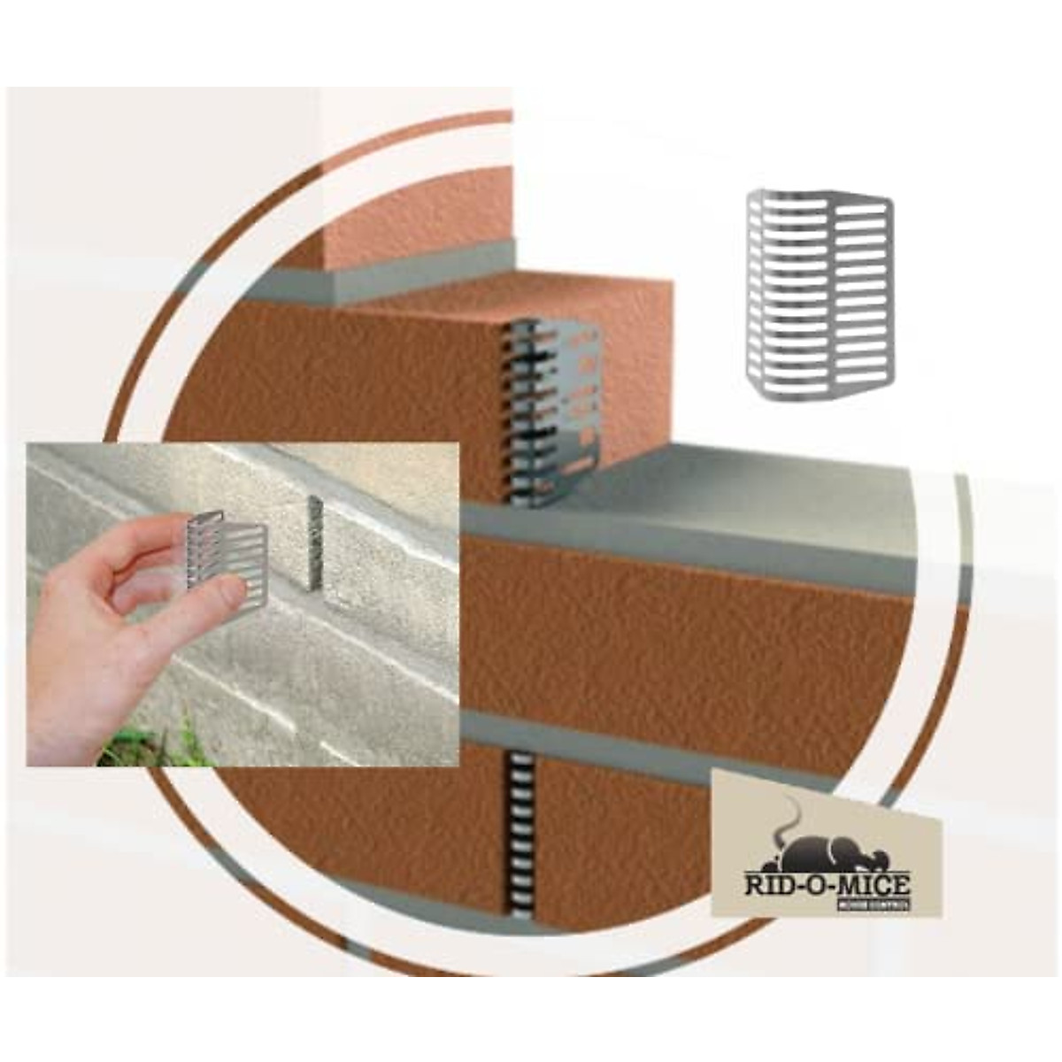 Rid-O-Mice Stainless Steel Brick Weep Hole Covers (60, 2.75 Inch) Stops and Keeps Out Mice, Wasps, Bees, Lizards, Snakes, Scorpions and Many Insects.