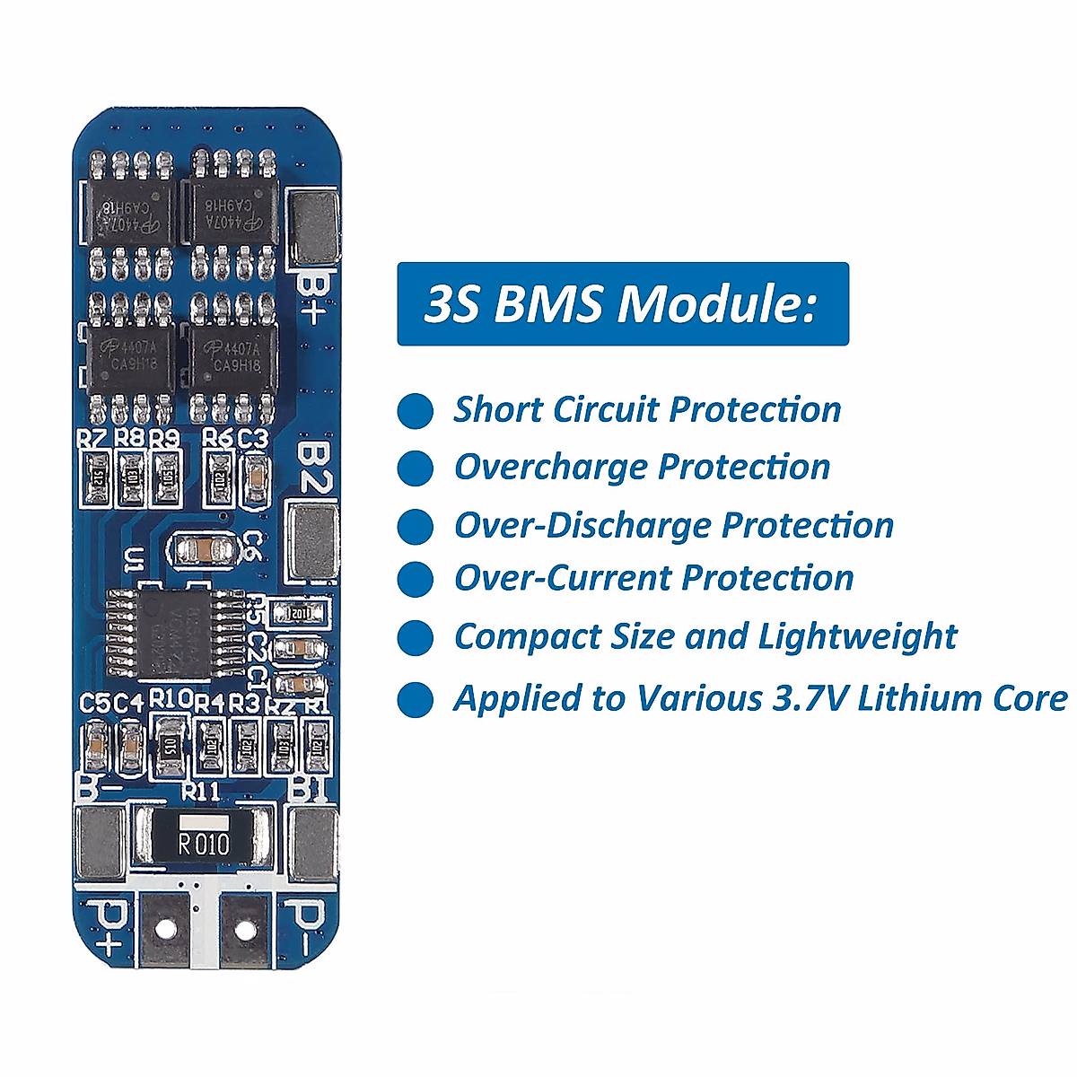 AEDIKO 5pcs 3S 10A BMS 18650 BMS Charger Module Li-ion Lithium Battery Protection Board Li-ion Charger Protection Module Over-Discharge/Over-Current