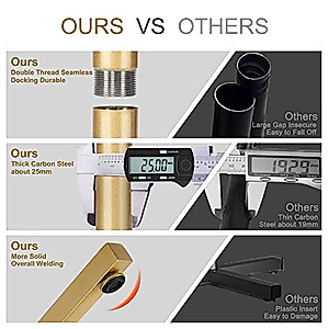 ZOZOE Coat Rack, Metal Coat Rack Freestanding with 8 Hooks, Coat Rack Stand Easy to Assemble, Coat Tree Suitable for Hanging Clothes, Bags, Hats, Accessories (Golden)