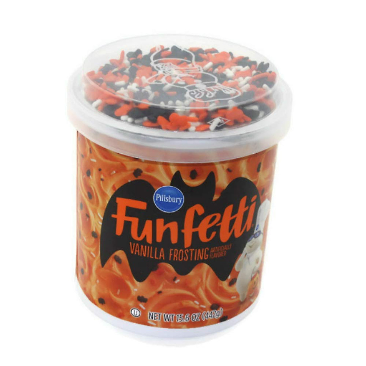 Pillsbury Funfetti Halloween Cake Mix with Candy Bits and Gluten Free Vanilla Frosting for a Fun Filled Halloween Cupcake Baking Event (Bundle)