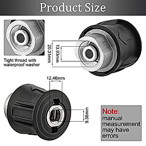 Tondiamo 2 Pcs Pressure Washer Adapter Pressure Washer Fitting M22 14mm Female Fitting Pressure Washer Hose Connector for Gun and Power Washer Pressure Washer Coupler Only Compatible with Karcher Hose