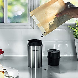 ChefGiant Portable Coffee maker | Single Serve Electric Burr Coffee Grinder and Pour Over Maker | Rechargeable with Stainless Steel Insulated Mug | Great For Travel