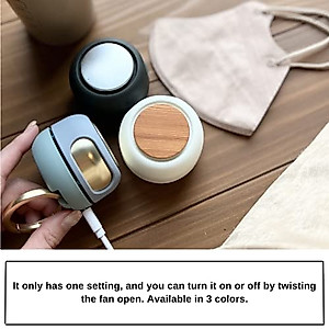 SPICE OF LIFE Pocket Fan - Grey - Small and Portable, Handheld, Rechargeable, Lightweight, Quiet and Discreet Personal Fan, 2 Hours Run Time, with Carabiner Included