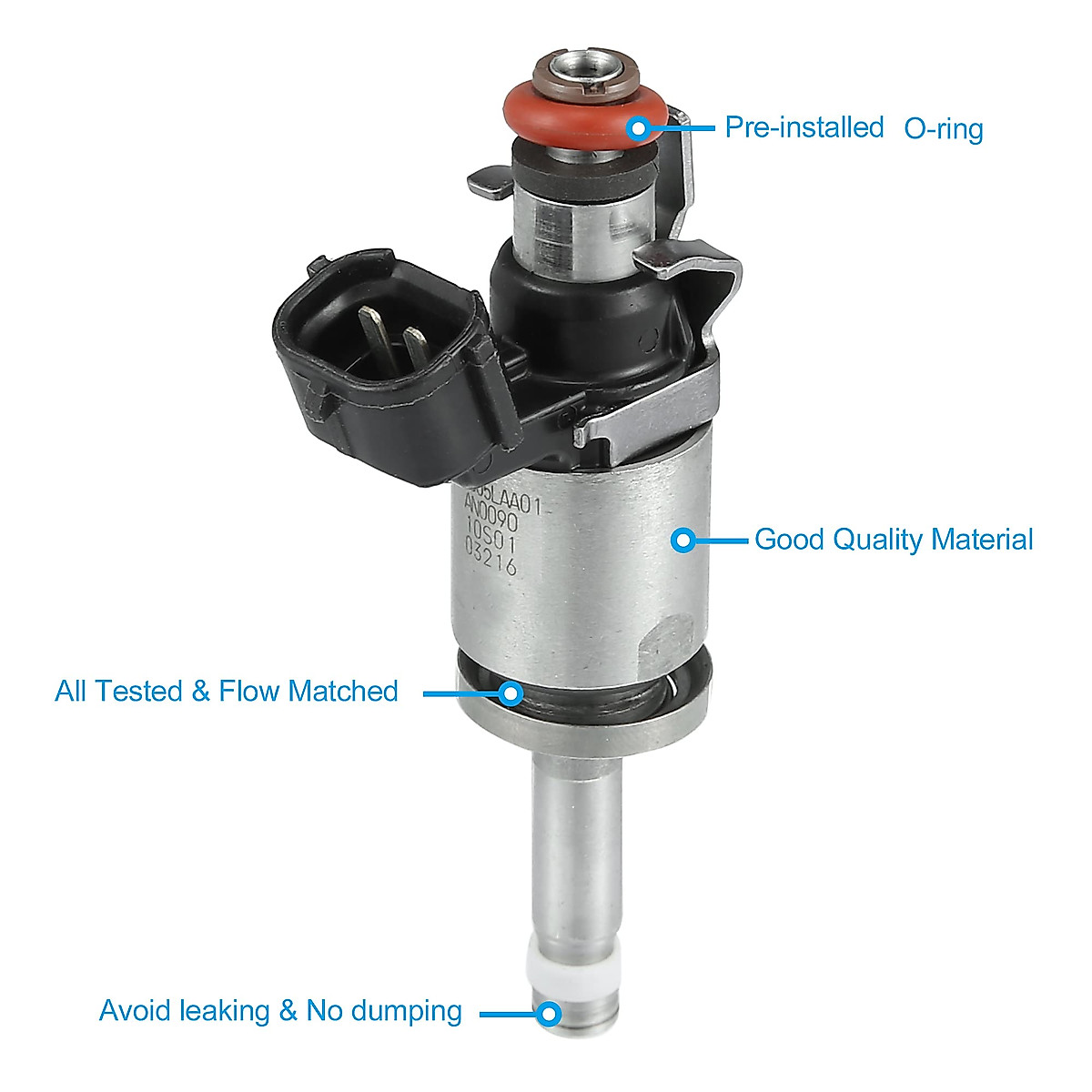 X AUTOHAUX 16450-5LA-A01 Fuel Injector Nozzle Flow Matched Replacement for Honda Accord 13-17 for Honda CR-V 15-17 for Acura ILX TLX 15-17 2.4L 4pcs
