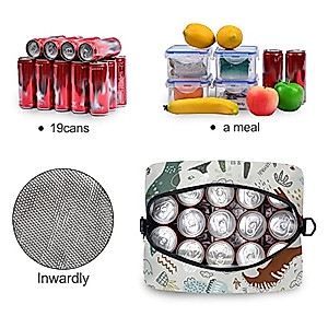 Lunch Bag Cooler Tote Bag Thermal insulated large African Ethnic Tribal Elephant for Women/Men travel School Work Portable Pocket Adjustable Shoulder Strap