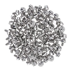 DShanLa 100Pcs Toothed Hex 6/32 Screws PC Case Hard Drive for Computer PC Case CD-ROM Hard Disk Motherboard Mounting Screws DShanLa