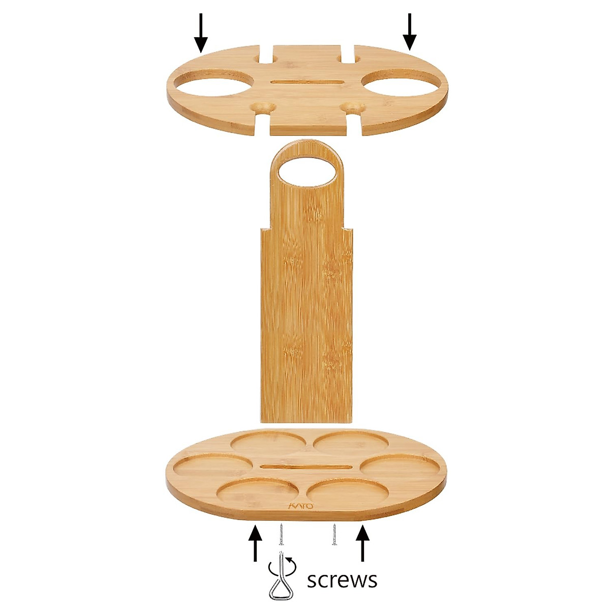 Tirrinia Small Wine Rack, Wine Racks Countertop with Glass Holder, Bottle Shaped Shelf Wine and Wine Glass Holder, Perfect for Home Decor & Kitchen Wine Storage Rack, Best Gift for Wine Lover