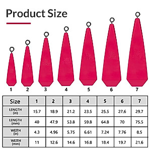 THKFISH Fishing Practice Plugs Practice Plugs Weight Casting Plug Fishing Practice for Kids Improving Casting Skill, 7 Sizes